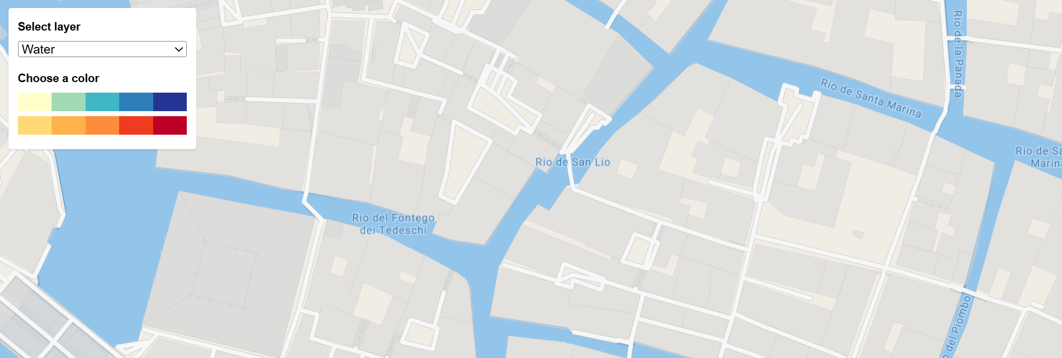 Change a layer's color with buttons | JavaScript Maps SDK