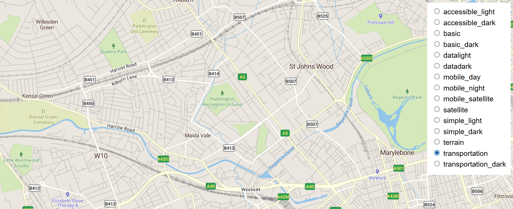 Map Styles (Europe) | JavaScript Maps SDK