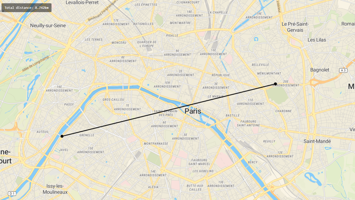 Measure distances | JavaScript Maps SDK