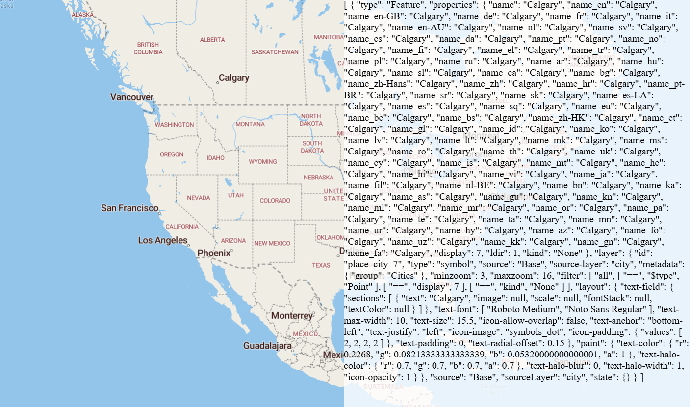 Get features under the mouse pointer | JavaScript Maps SDK
