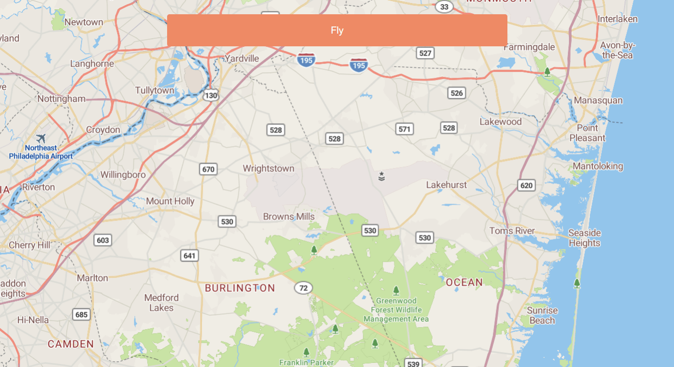 Slowly fly to a location | JavaScript Maps SDK