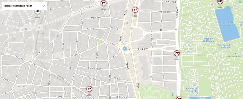 Truck Restrictions (Europe) | JavaScript Maps SDK